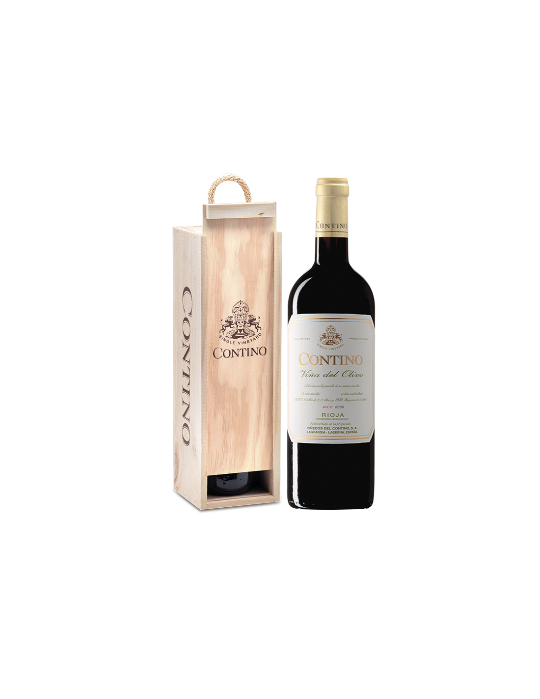 Contino Viña del Olivo - Wooden box with 6l. bottle